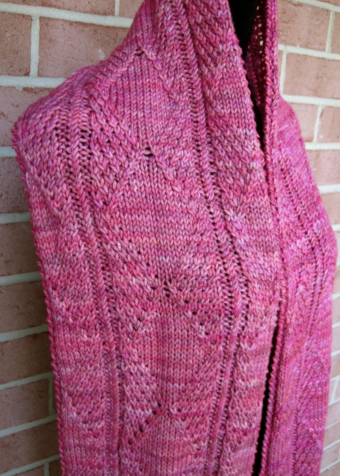 Knit Twist Stitch Scarf Pattern: Geometric Design (PDF Pattern) - Etsy