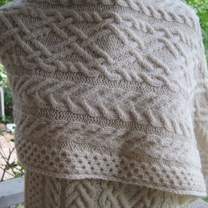 Knit Shawl Pattern: Cross Keys Fisherman - Like Knitting Shawl Pattern - Etsy Canada