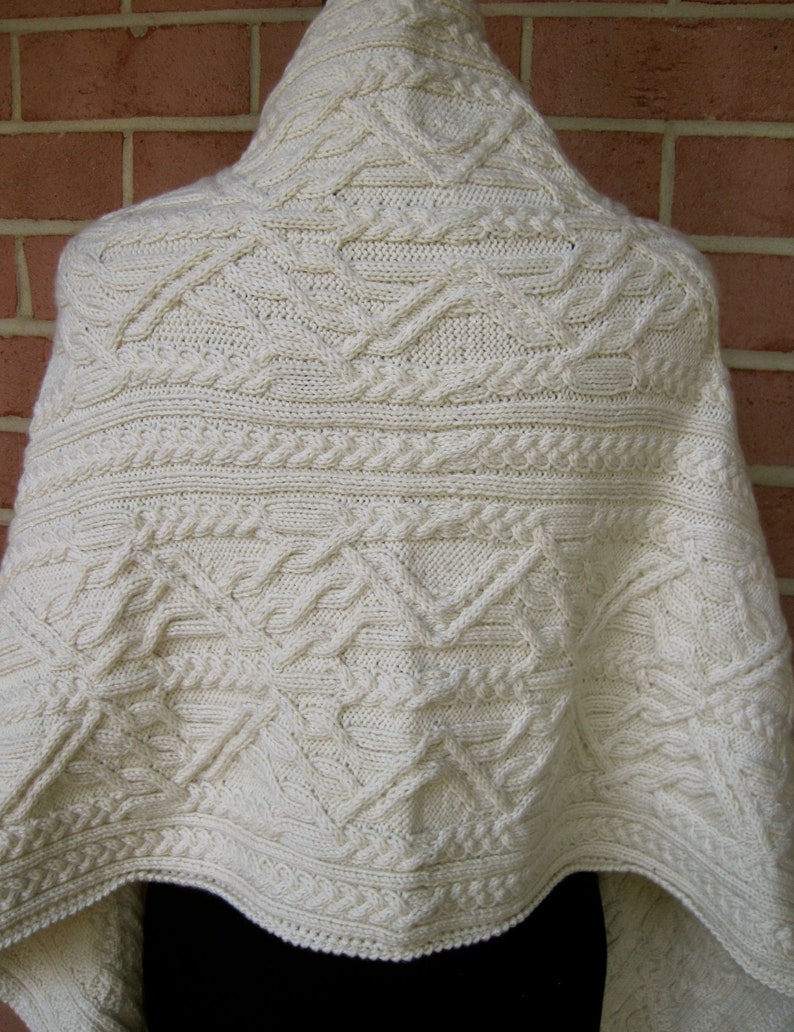 Limerick Cabled Shawl Knitting Pattern (PDF) - Etsy