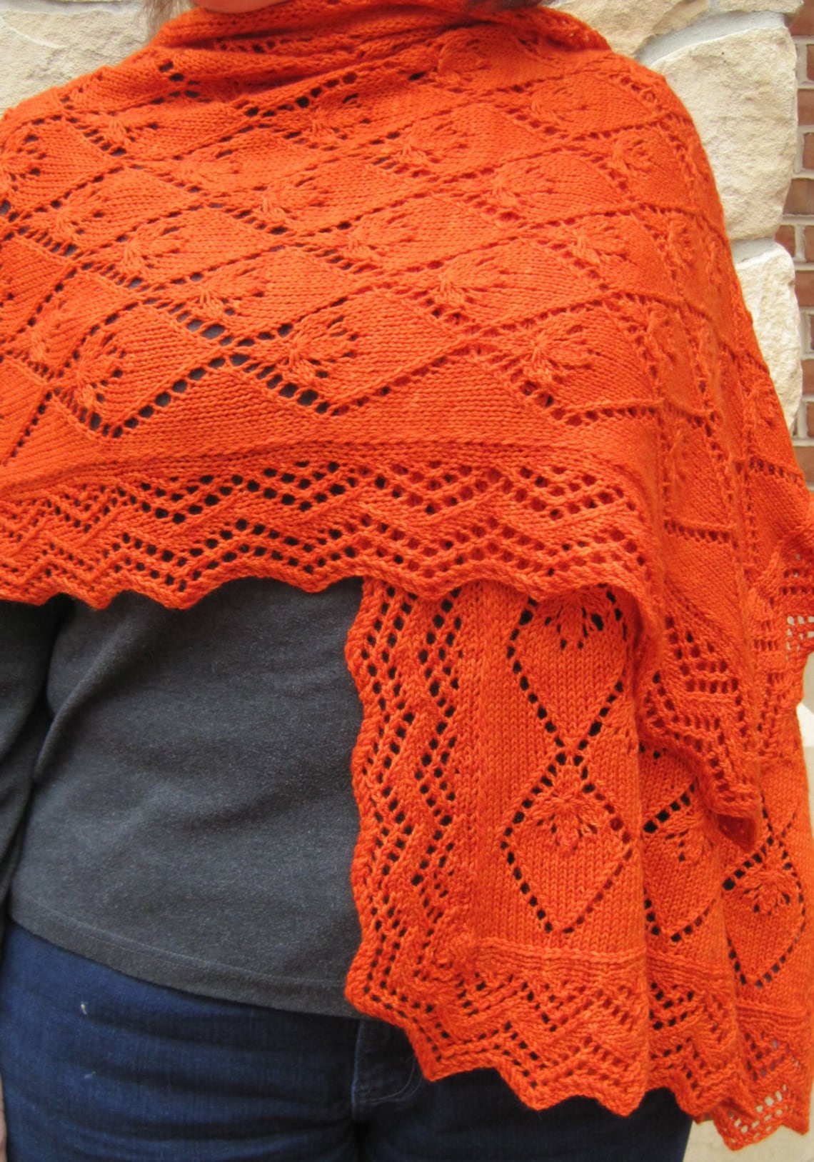 Knit Shawl Pattern: Mandarin Lace Shawl Knitting Pattern | Etsy