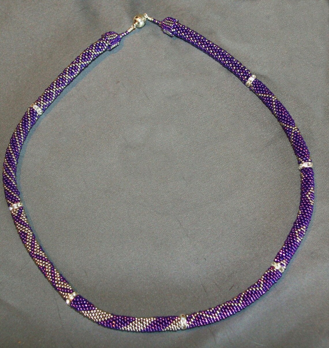 Bead Crochet Necklace Pattern: 8 Section and Rondell Necklace - Etsy