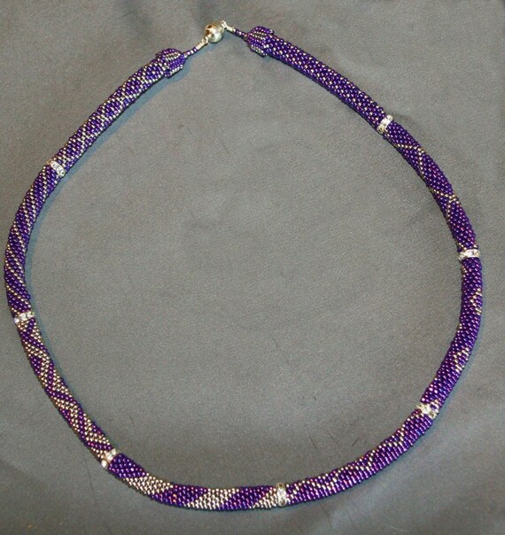 Bead Crochet Necklace Pattern: 8 Section and Rondell Necklace | Etsy