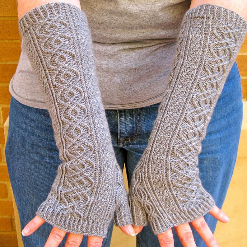 Cabled Fingerless Mitt Knitting Pattern (PDF Pattern) - Etsy UK