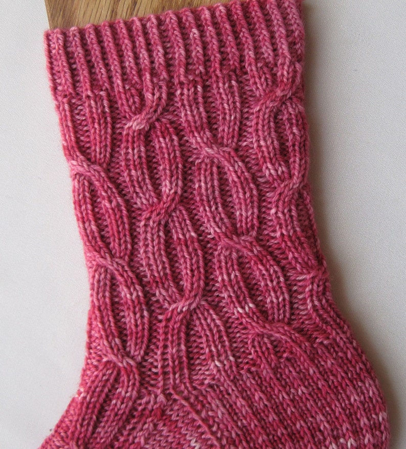 Knit Sock Pattern: Easy Cable Ribbed Socks Knitting Pattern - Etsy