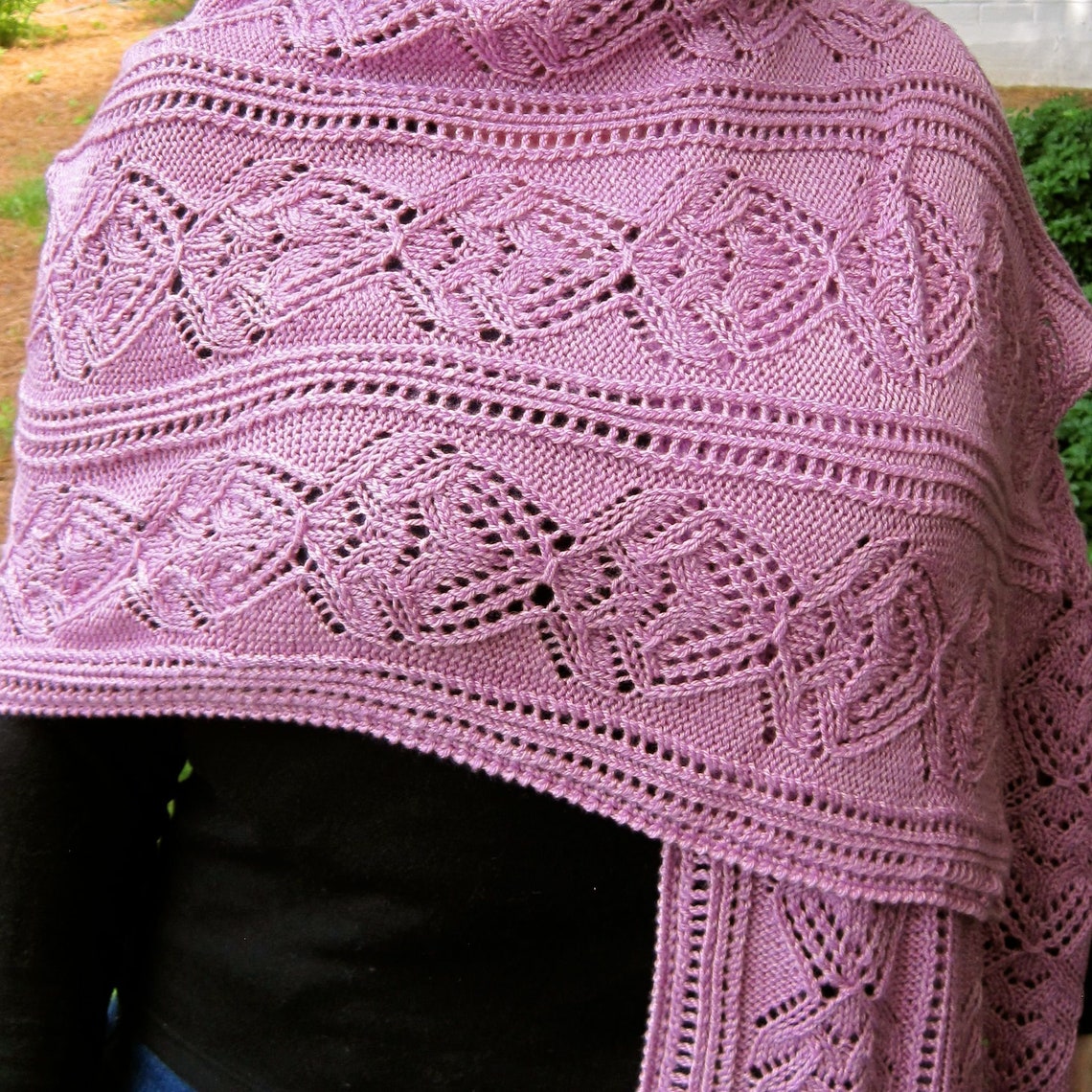 Japanese Knit Shawl Pattern: Onojo Japanese Cluster Lace Knit - Etsy