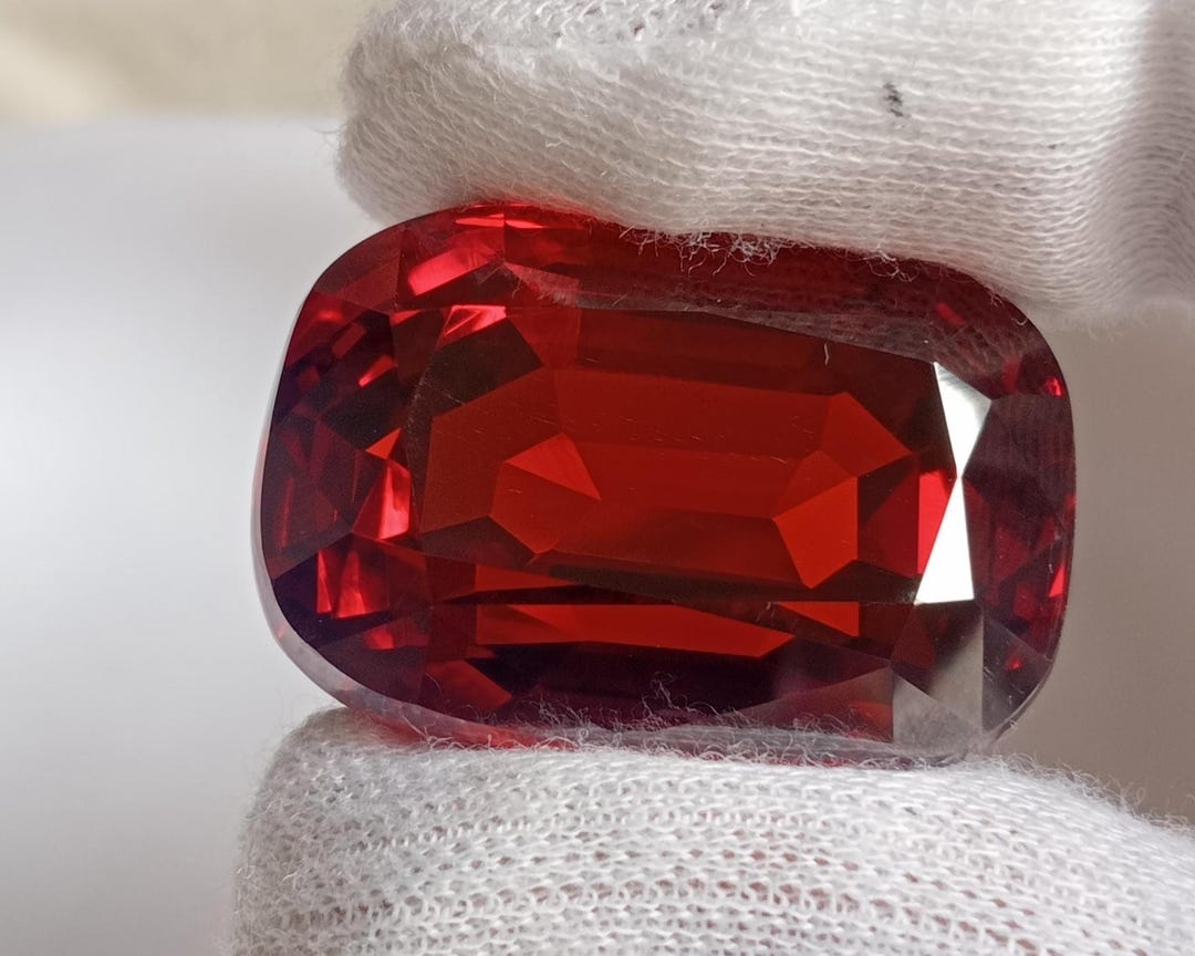189 Carat Red Zircon Gemstone, Emerald Cut Cushion Shape - Etsy