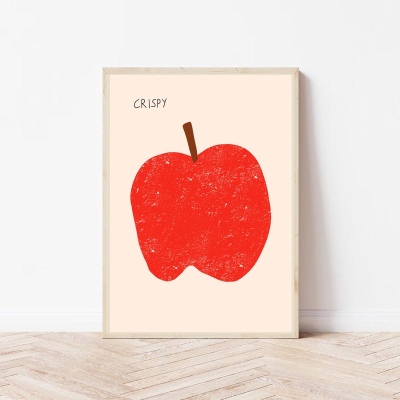Fruit Posters Red Apple - Etsy UK