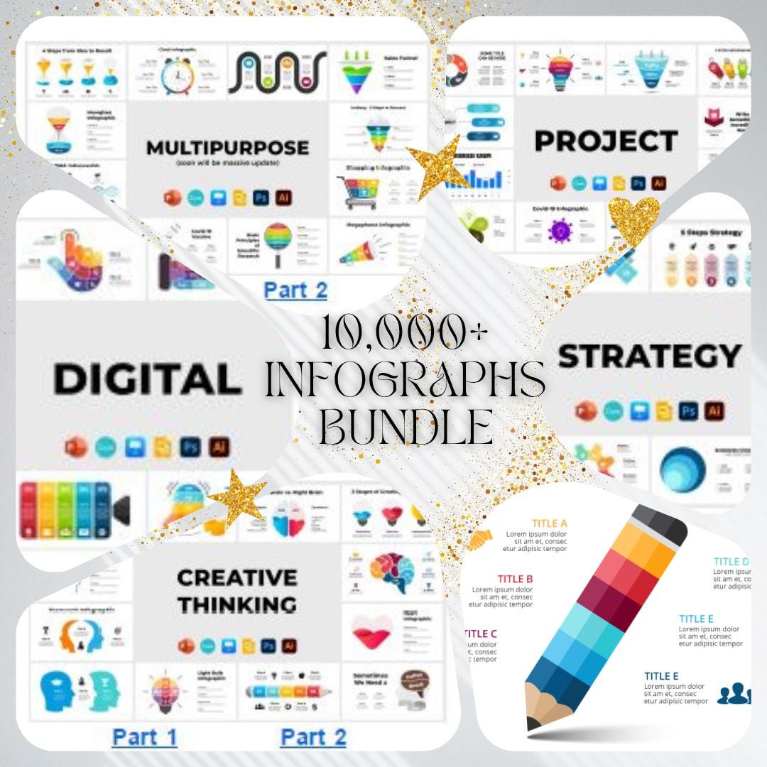 10,000+ Infographic Templates Bundle, Data Visualization, Presentation ...