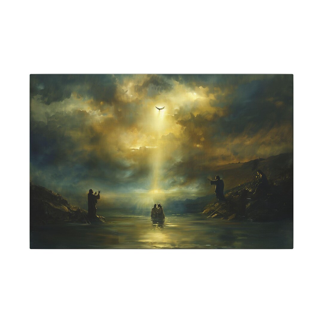 Baptism of Jesus, Religious Artwork, Spiritual Home Decor ...