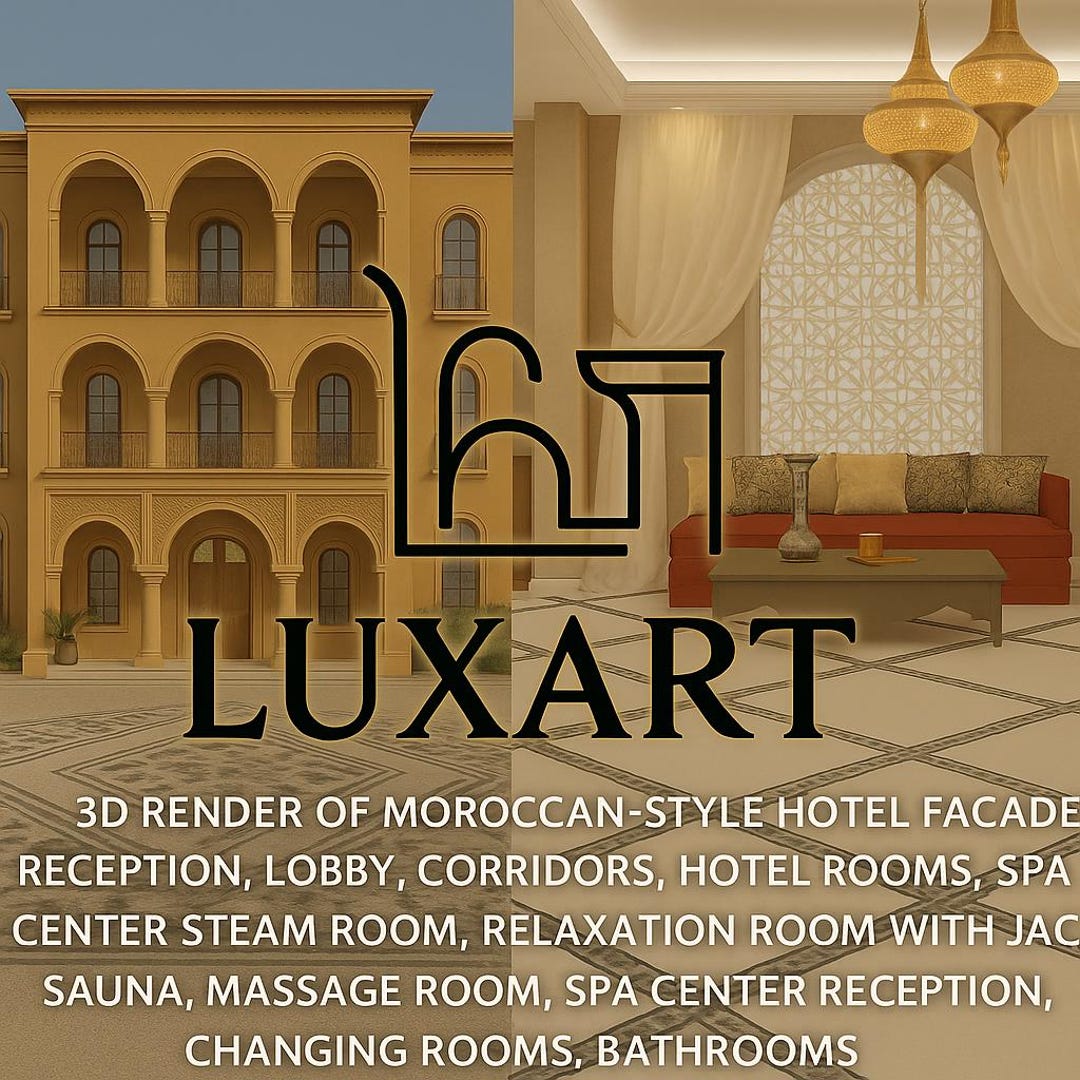 Luxury Moroccan Hotel 3D Design | Spa, Lobby & Rooms Visuals Included ...