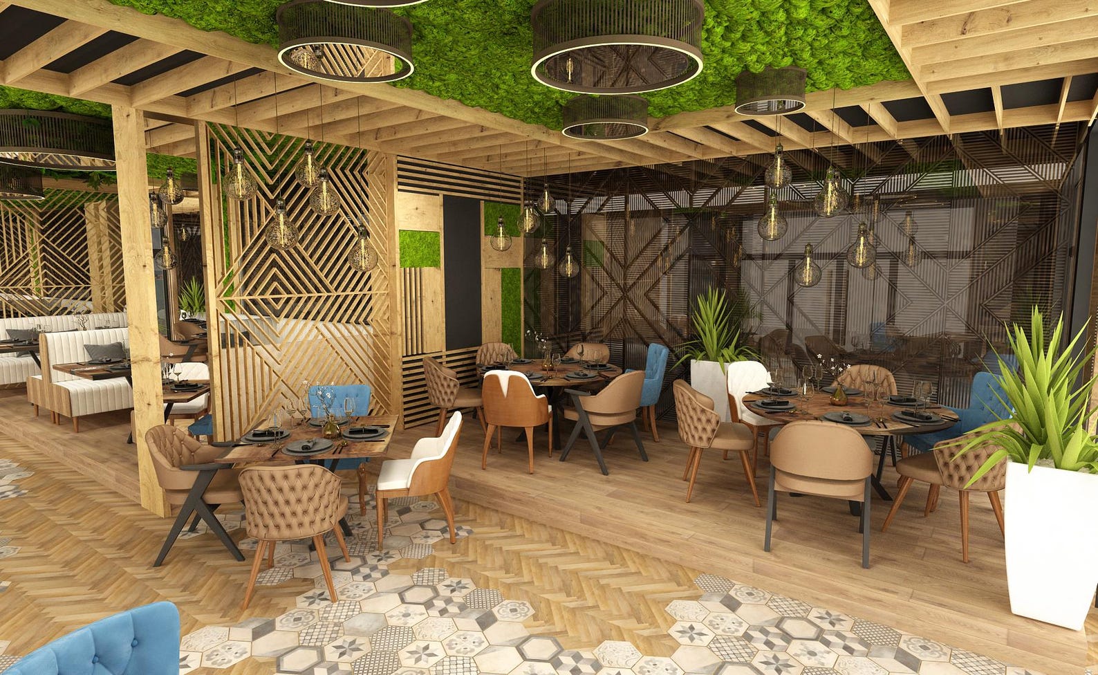Modern Luxury Restaurant 3D Design – Elegant Concept for Architects ...