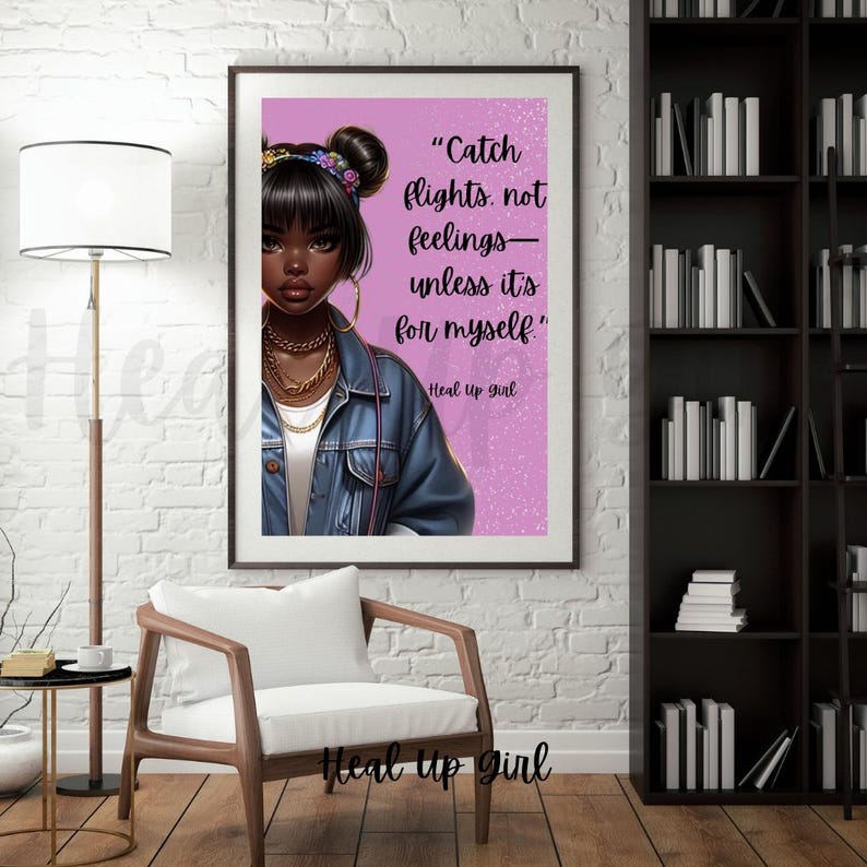 Black Girl Wall Art | Self Love Quotes, Feminine Motivation (digital ...