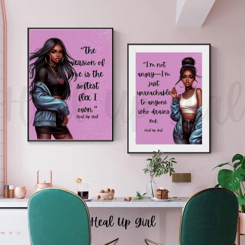 Black Girl Wall Art | Self Love Quotes, Feminine Motivation (digital ...