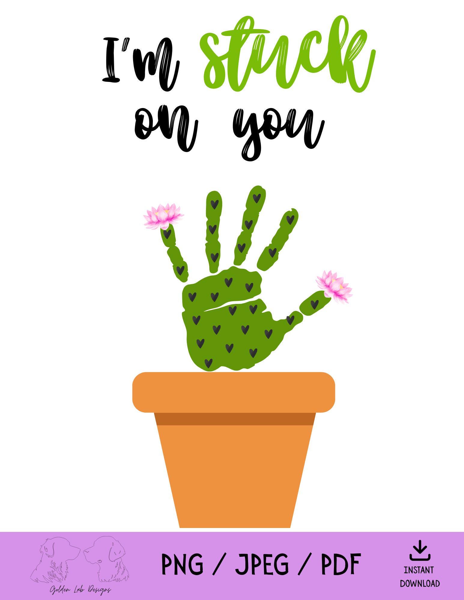 Valentine's Day Cactus Handprint Craft - Etsy
