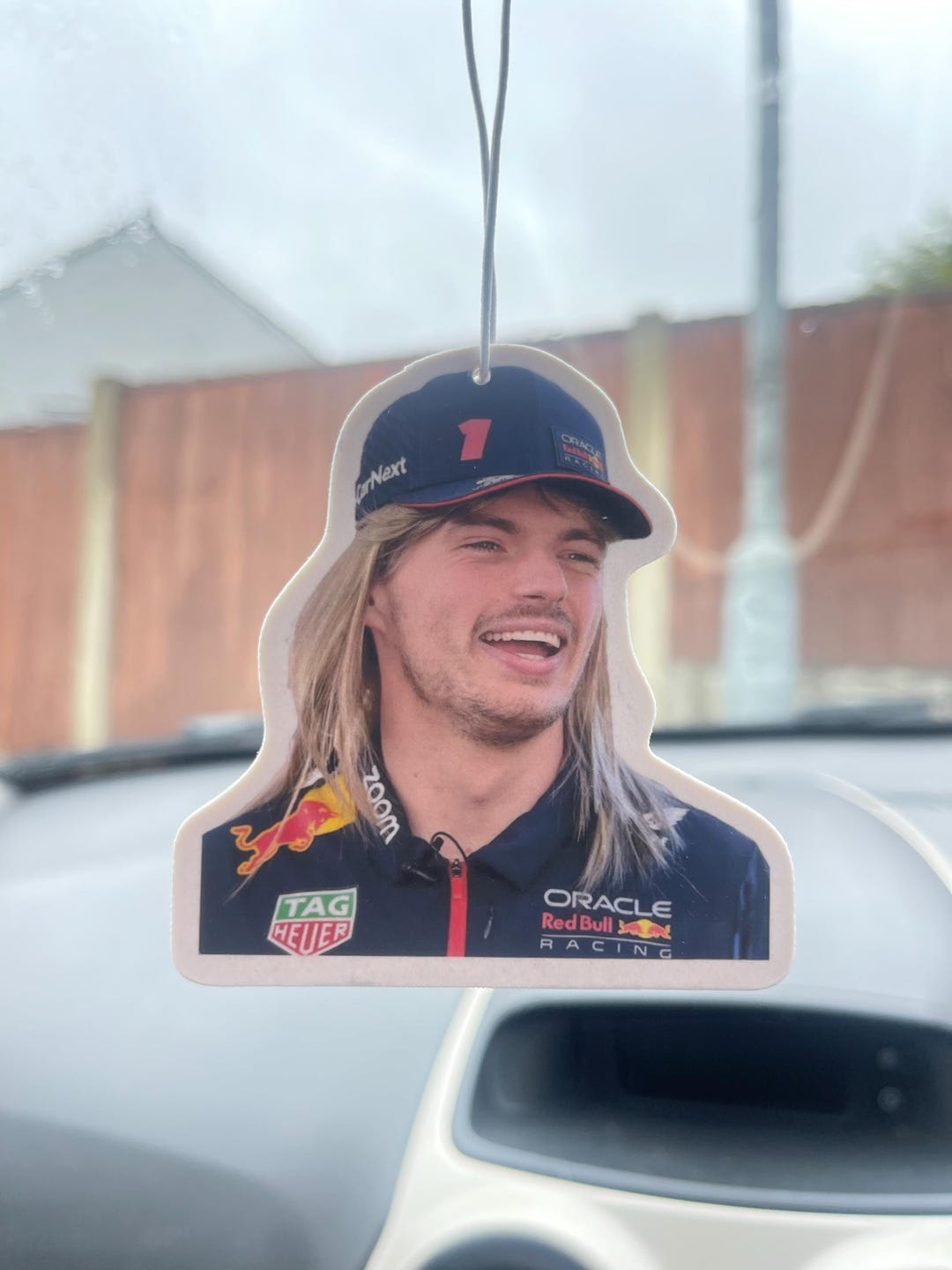 Max Verstappen With Wig Inspired Car Air Freshener - Etsy