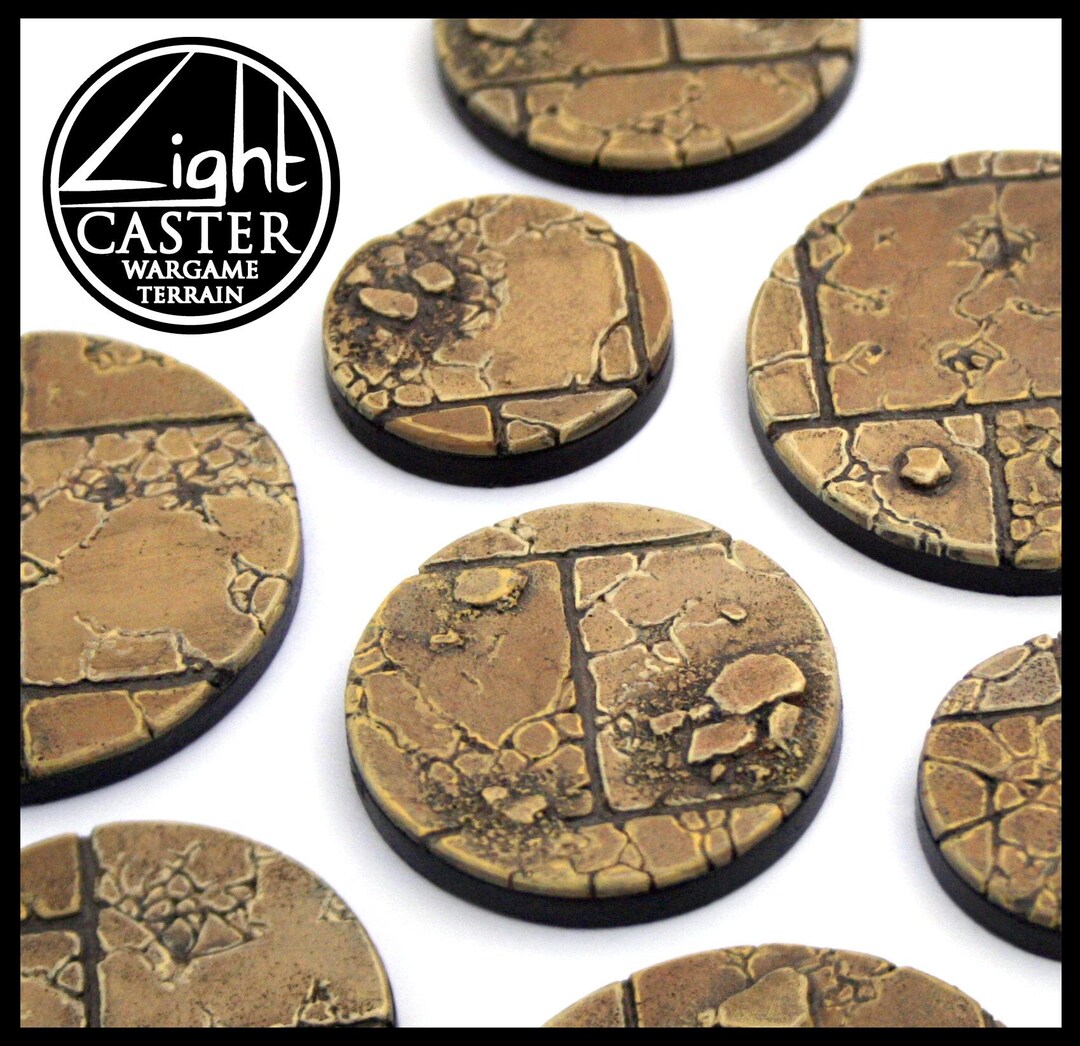Gothic Rubble Wargame Bases. (unpainted) by Light Caster Wargame ...