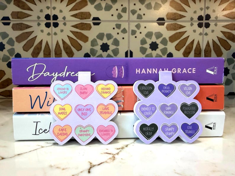 Conversation Hearts Romance Trope Magnetic Bookmarks - Etsy