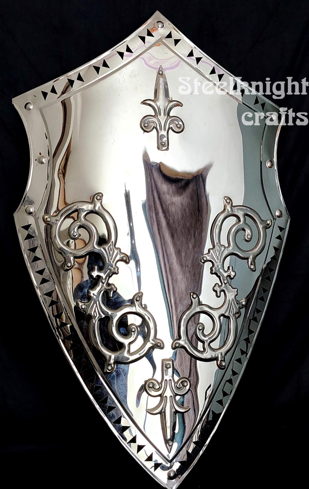 Stainless Steel Knight Medieval Armor Shield Historical Battle Steel ...