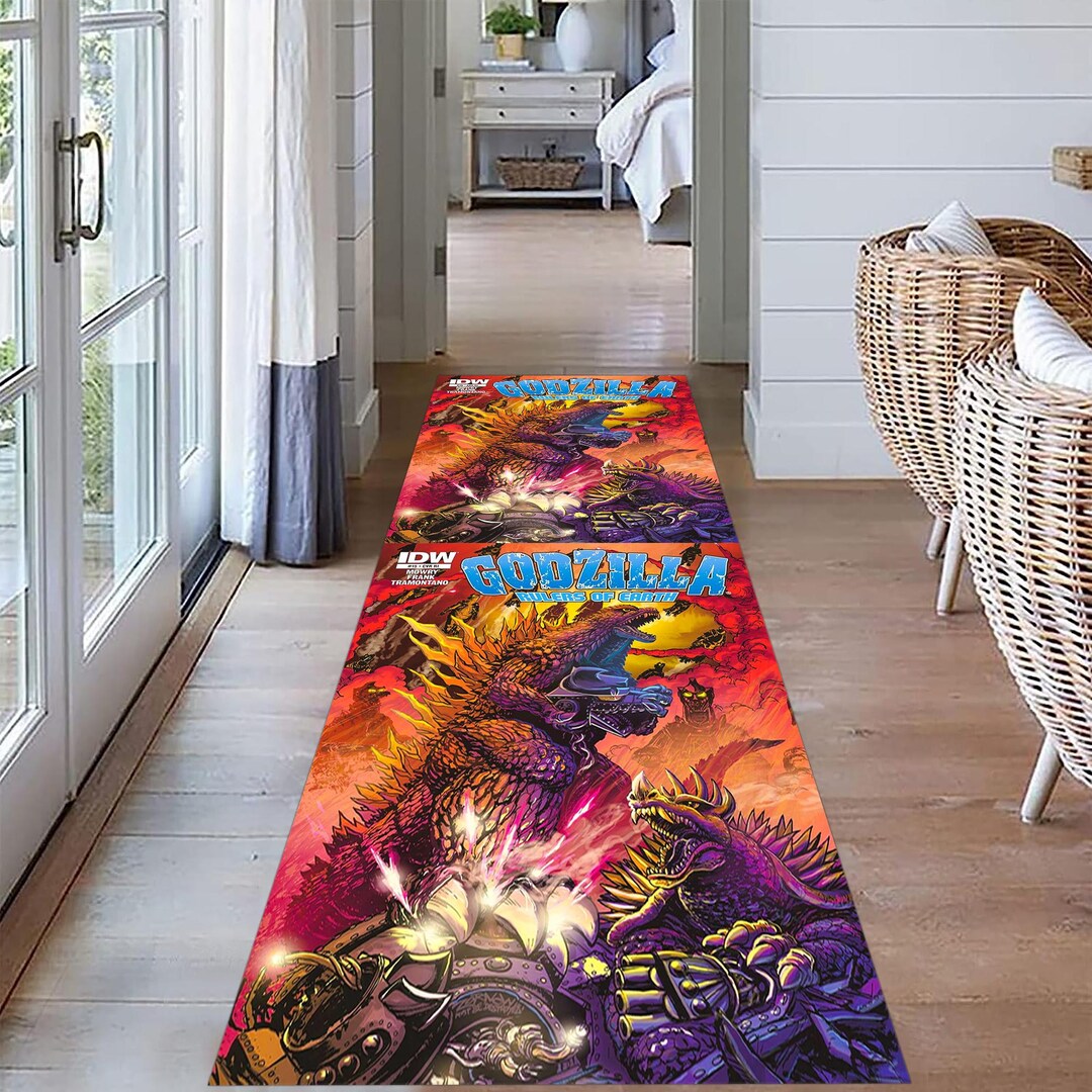 Godzilla Battle Runner: Red Gold Blue Monster Artwork, Epic Fantasy ...