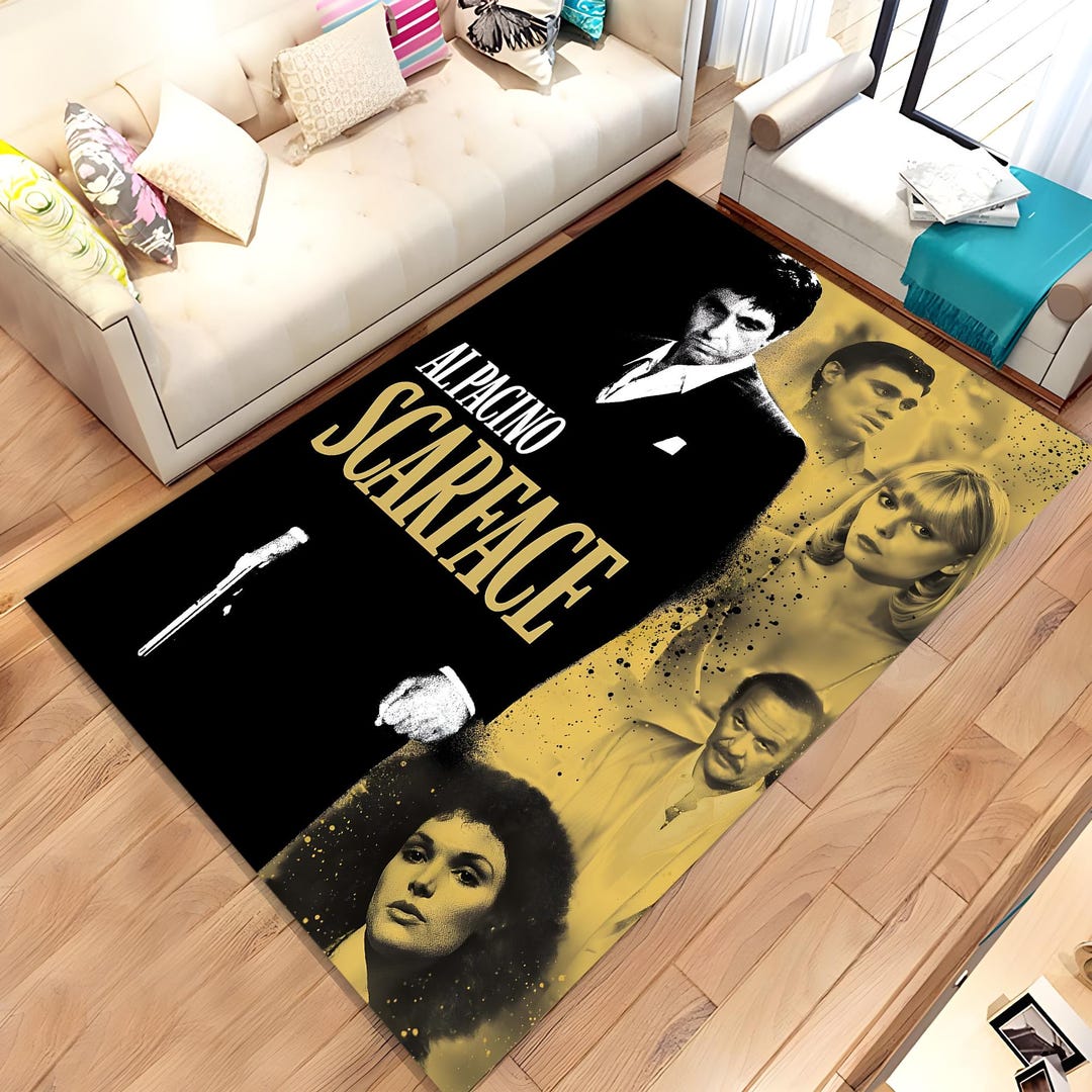 Scarface Rug: Tony Montana Movie Decor, Al Pacino Film Art - Etsy