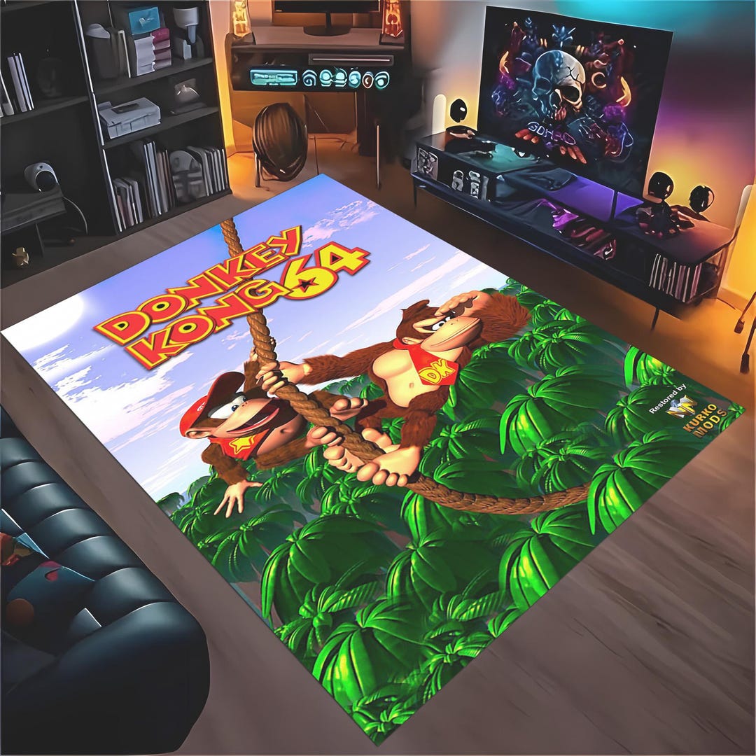 Donkey Kong 64 Rug: Retro Arcade Game Room Decor - Etsy