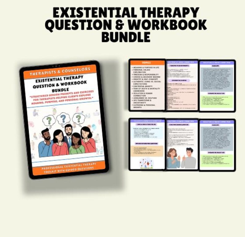 Existential Therapy Questions & Worksheets – 12 Core Modules for ...