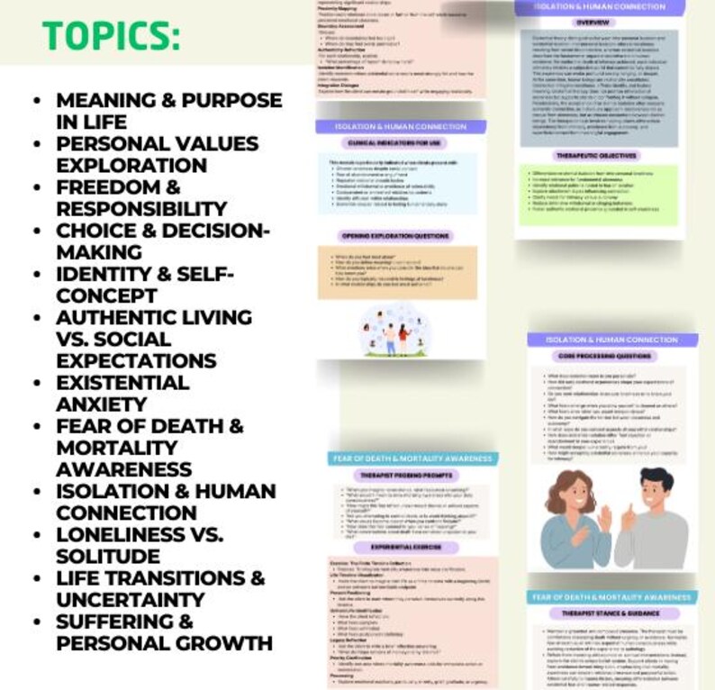 Existential Therapy Questions & Worksheets – 12 Core Modules for ...