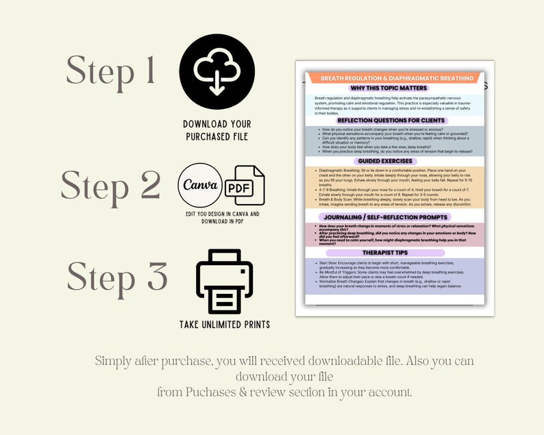 Somatic Therapy Questions Workbook | Nervous System Regulation, Body ...