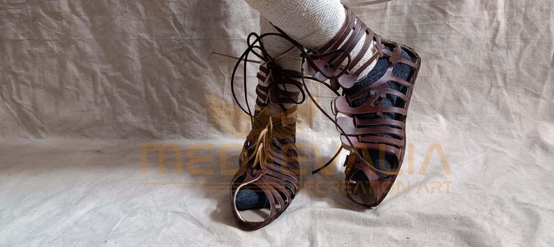 Handmade Roman Caligae: Leather Military Sandals With Hobnails - Etsy