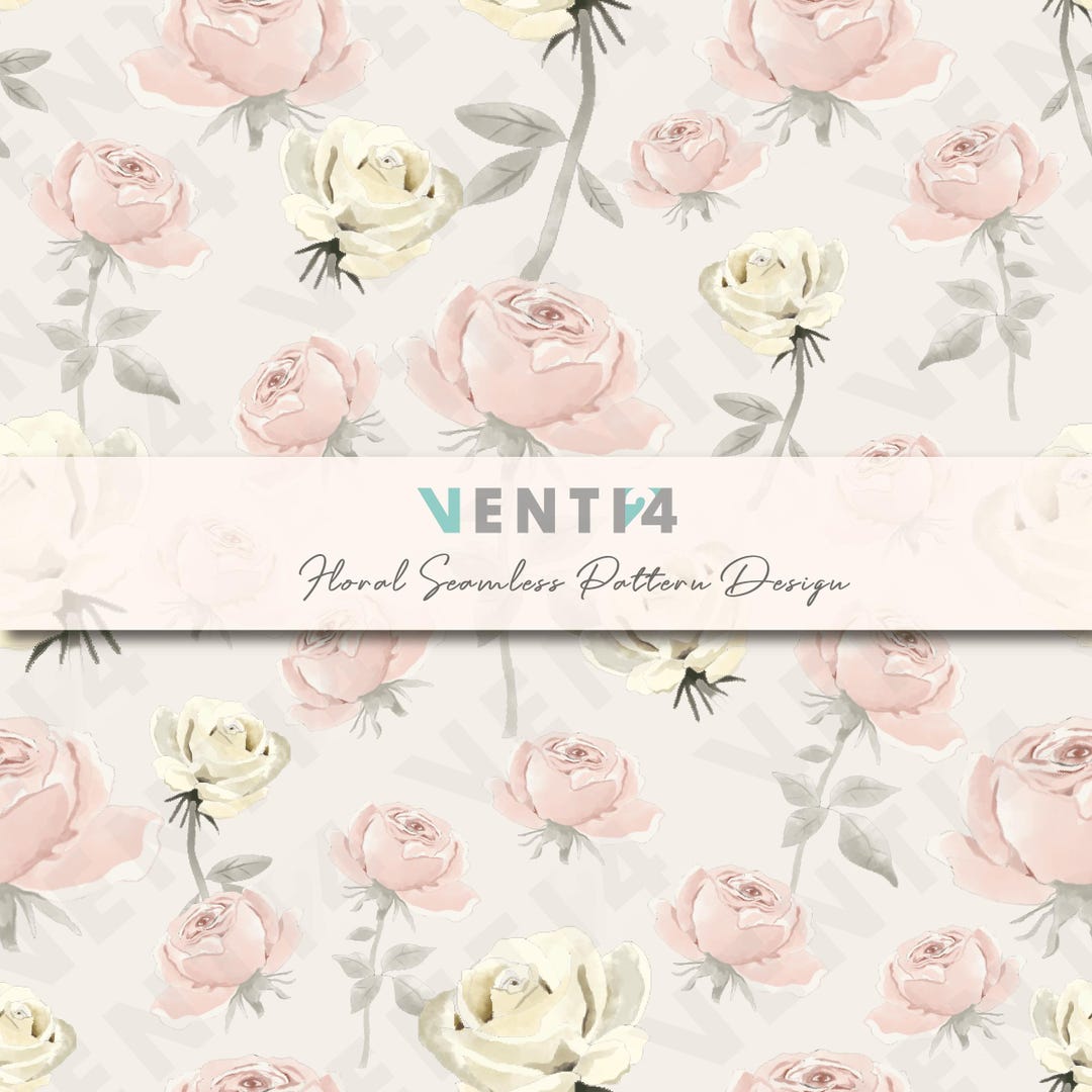 Hand Drawn Watercolor Floral Repeat Pattern: Seamless Botanical Print ...