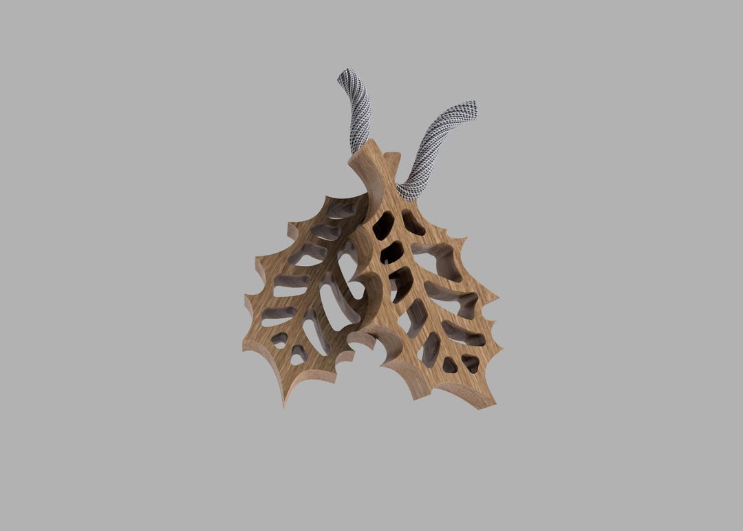 Mistletoe Ornament CNC Files - Laser Cut Holly Leaf SVG - Etsy