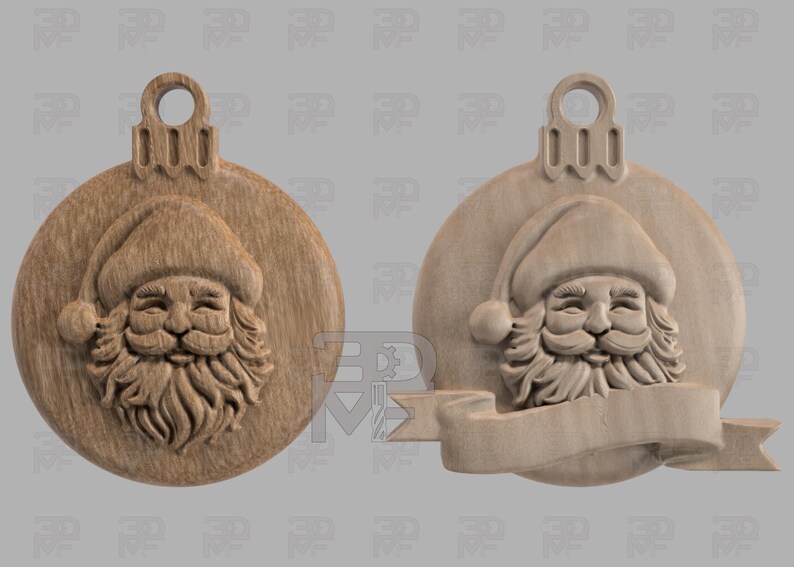 Set of 2 STL Christmas Ball Ornament Files for CNC Router - Christmas ...