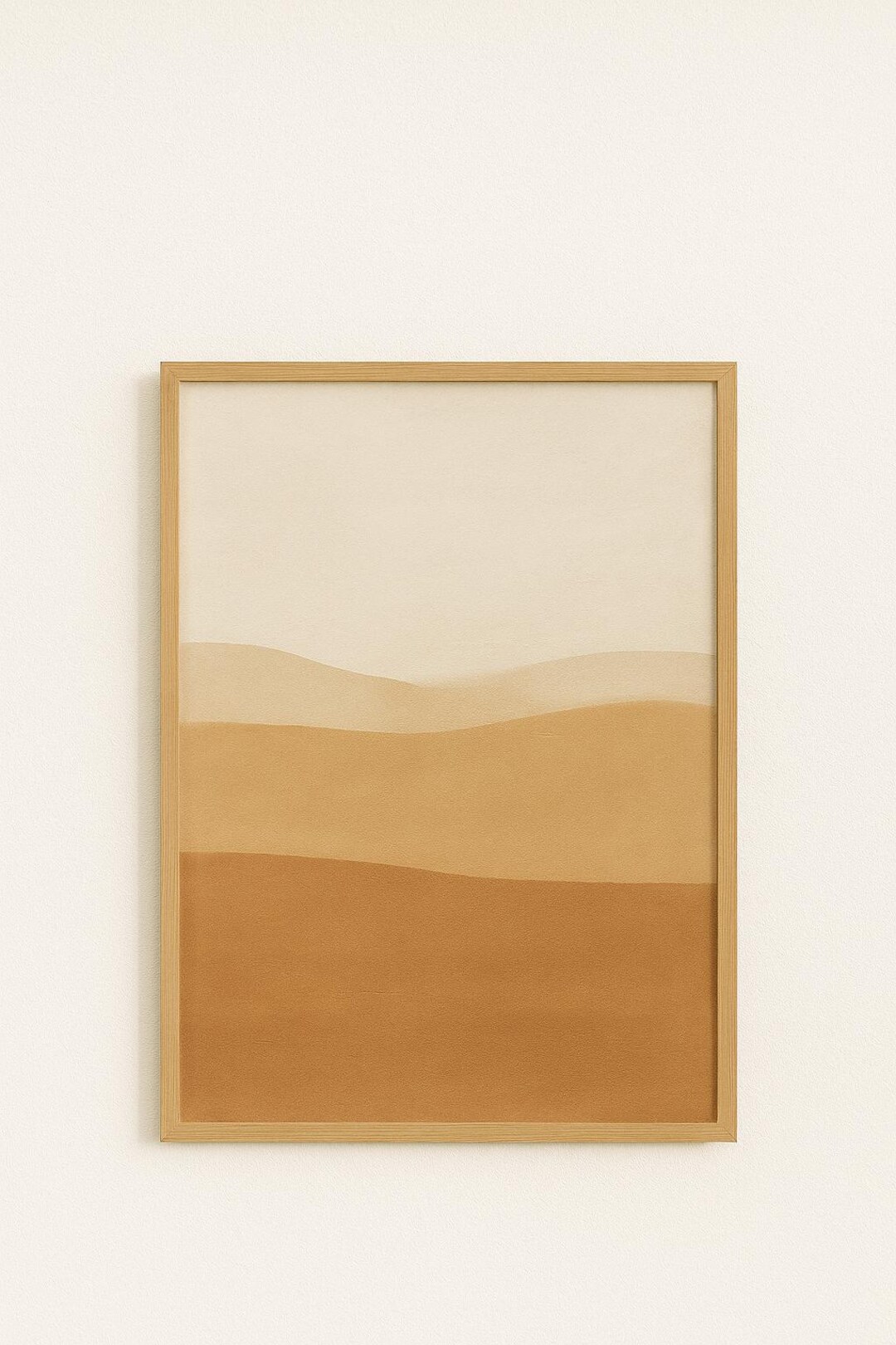 Minimal Earth Tone Landscape Print | Modern Neutral Wall Art | Warm ...