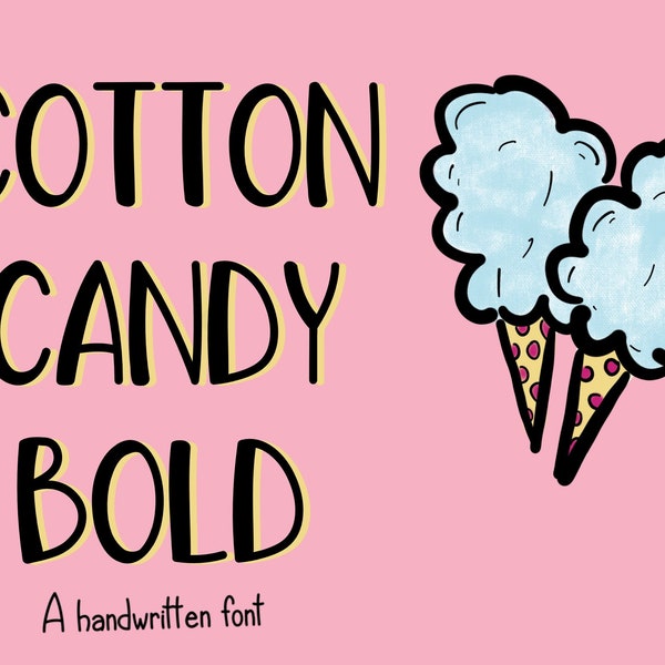 Cotton Candy Font Svg - Etsy