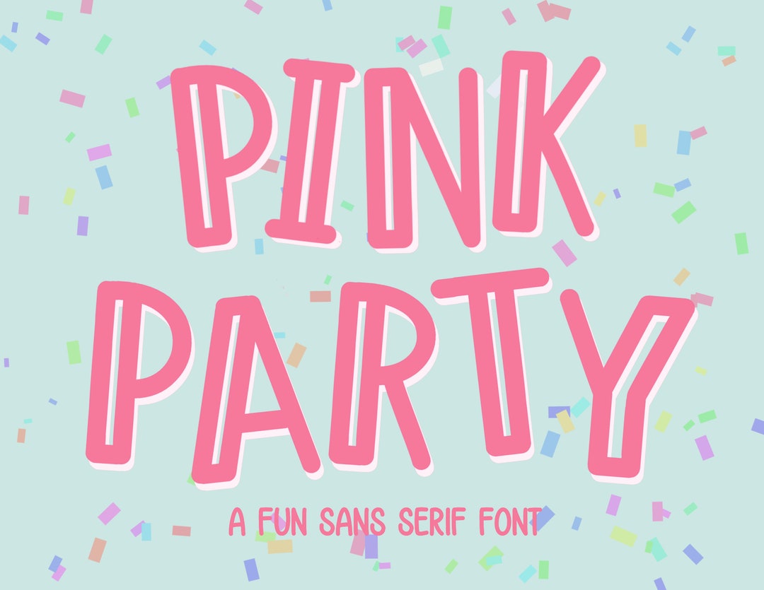 Pink Party Font - Handwritten Font, Cricut Font, SVG Font, Lettering ...