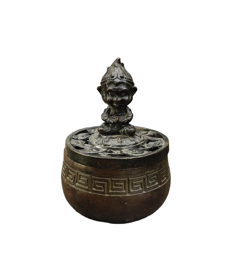 Buddha Incense Burner - Mini Bronze Censer, Zen, Yoga, Aromatherapy ...
