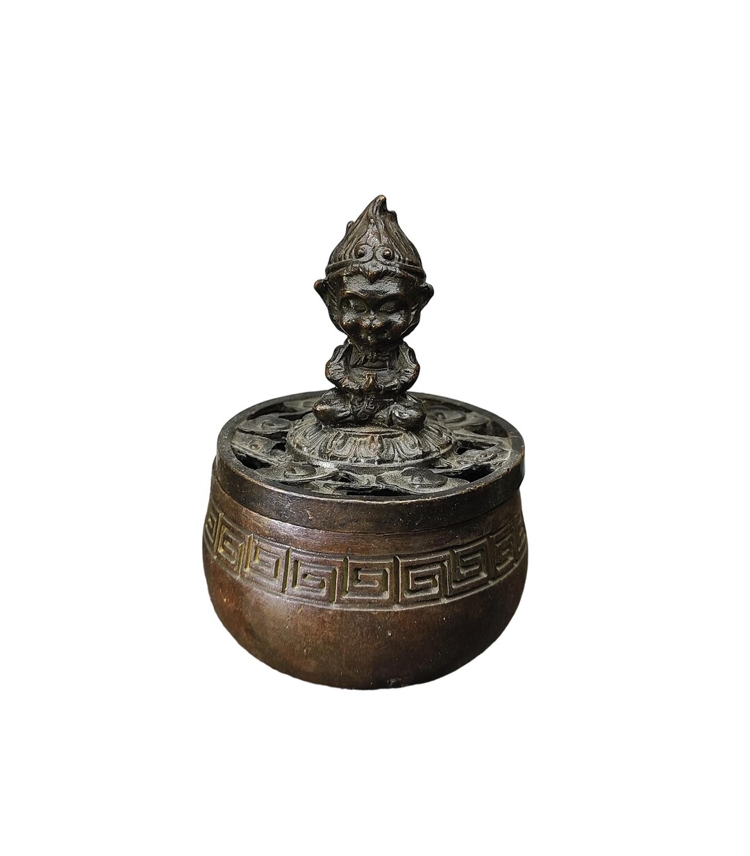 Buddha Incense Burner - Mini Bronze Censer, Zen, Yoga, Aromatherapy ...
