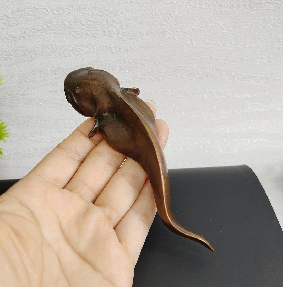 Vintage Bronze Handcrafted Catfish Statue. Home Decoration, Tea Pet ...