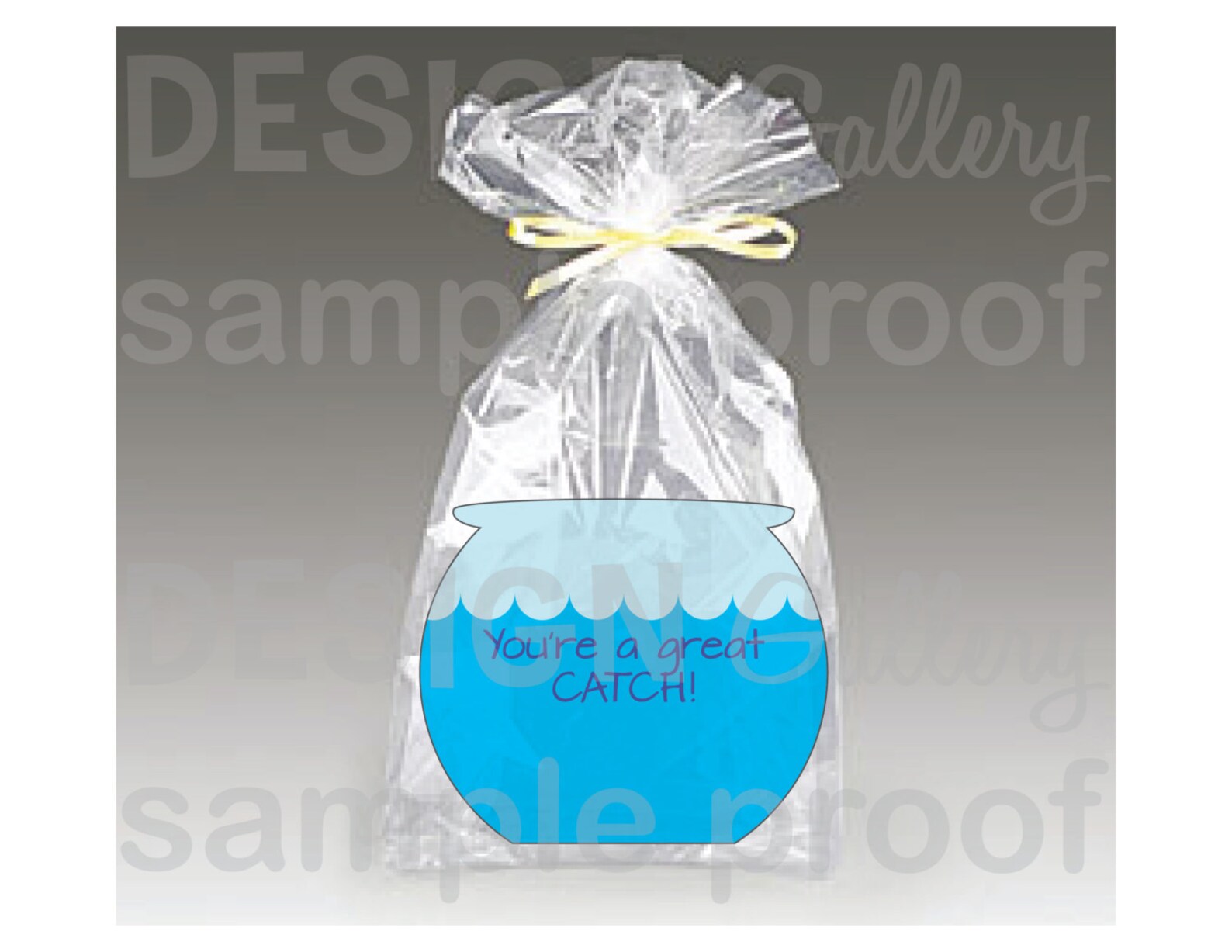 Valentines Day Fish Bowl Cards Goldfish Swedish Fish | Etsy