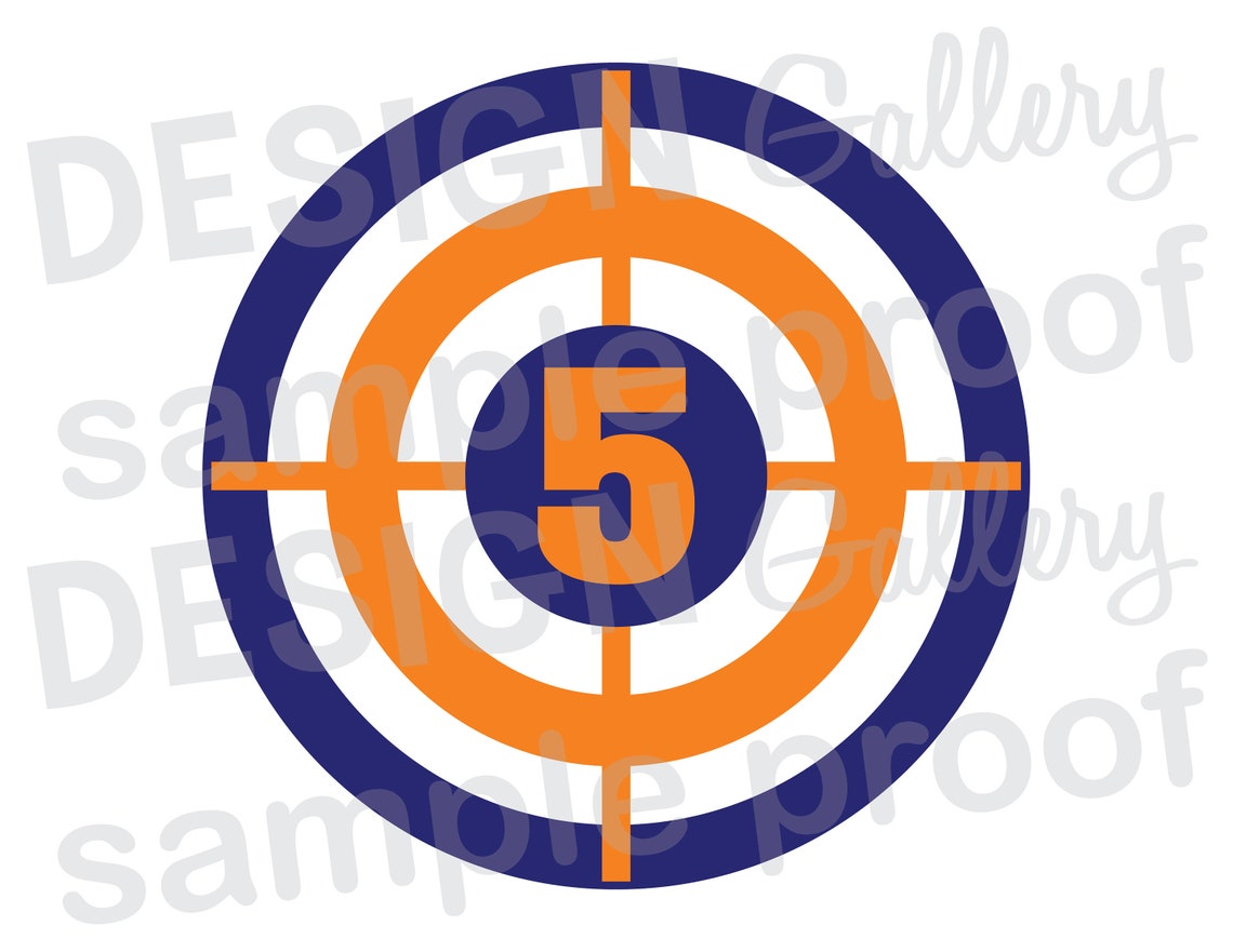 Target 5 JPG Png & SVG DXF Cut File Printable Digital | Etsy