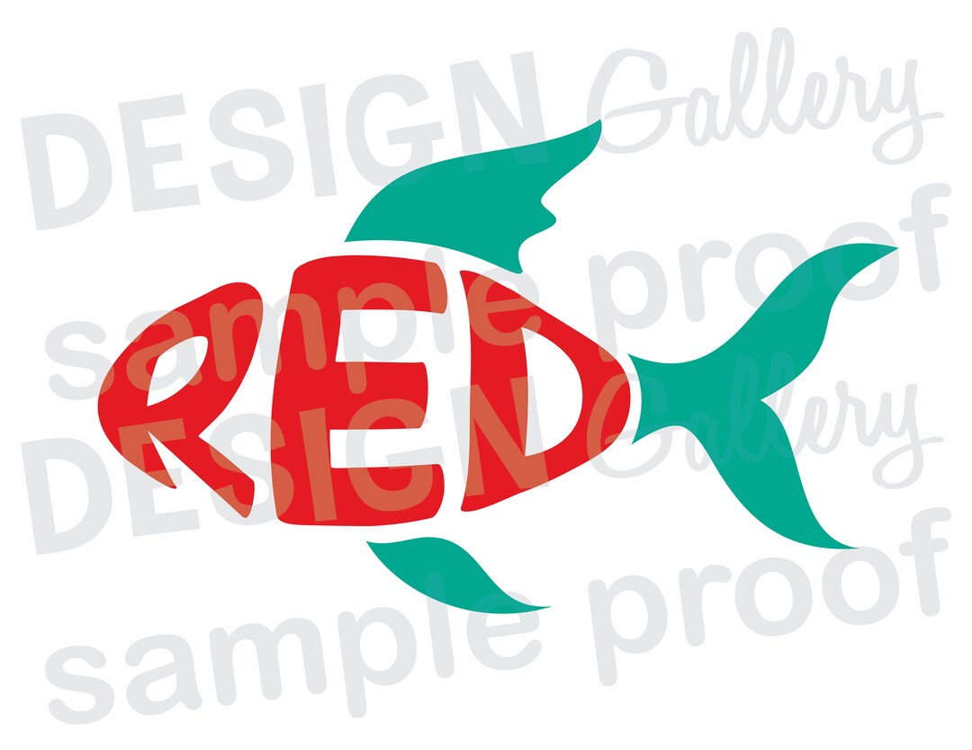Red Fish - JPG, Png & SVG, DXF Cut File, Printable Digital - Instant ...