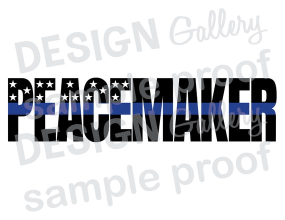 PEACEMAKER Thin Blue Line Jpg Png Image & Svg Dxf Cut - Etsy