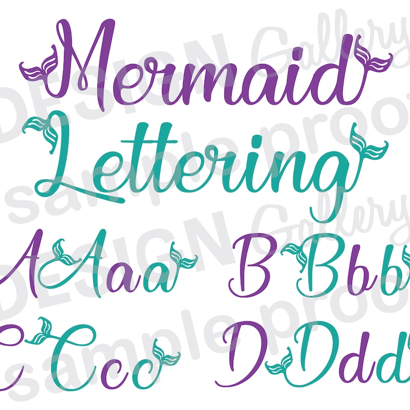Mermaid Font Svg - Etsy