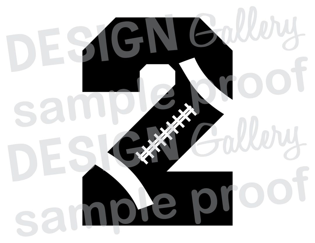 Football Number 2 Two - DIY Instant Download - JPG, Png Image & SVG ...