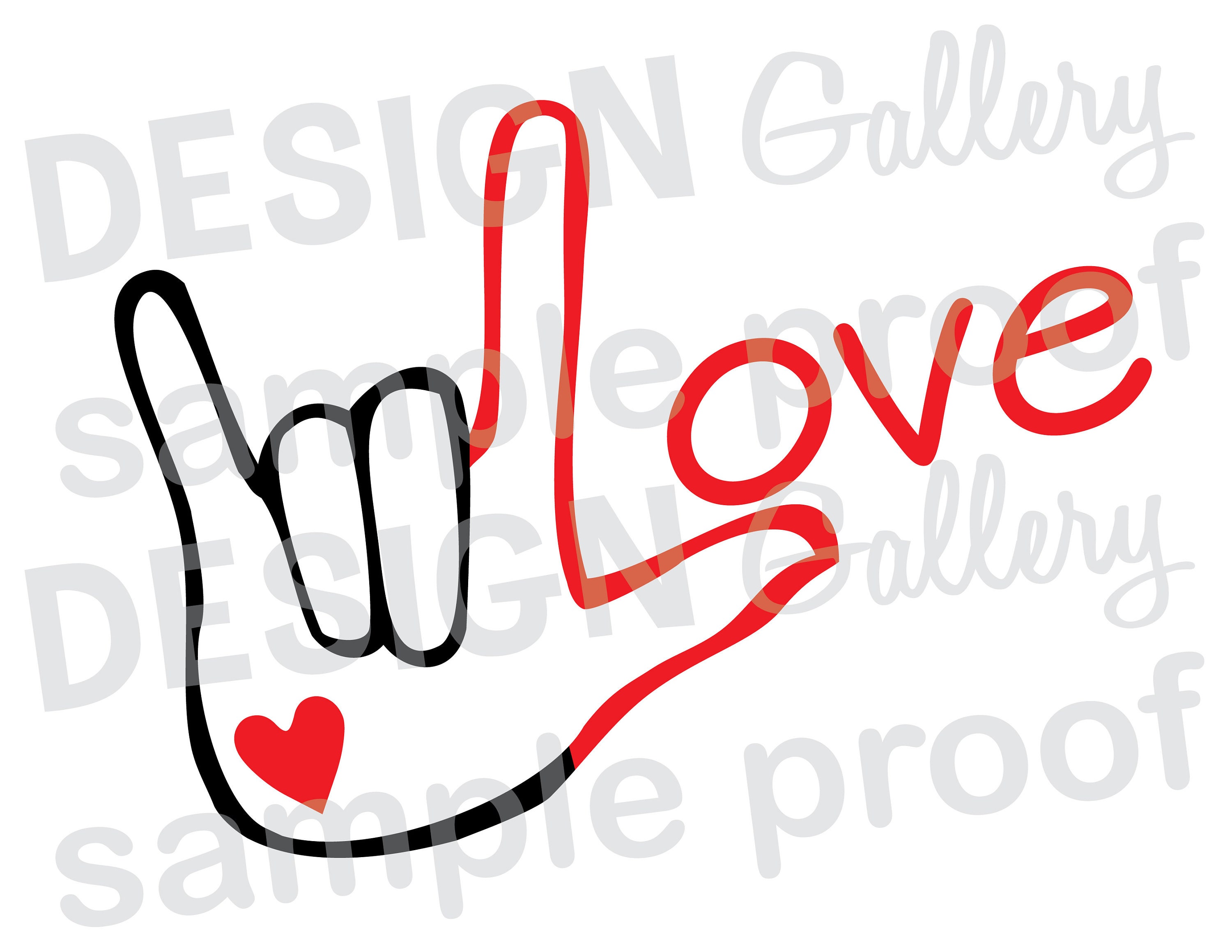 ASL I Love You Hand Sign Language Jpg Png & Svg Dxf Cut - Etsy