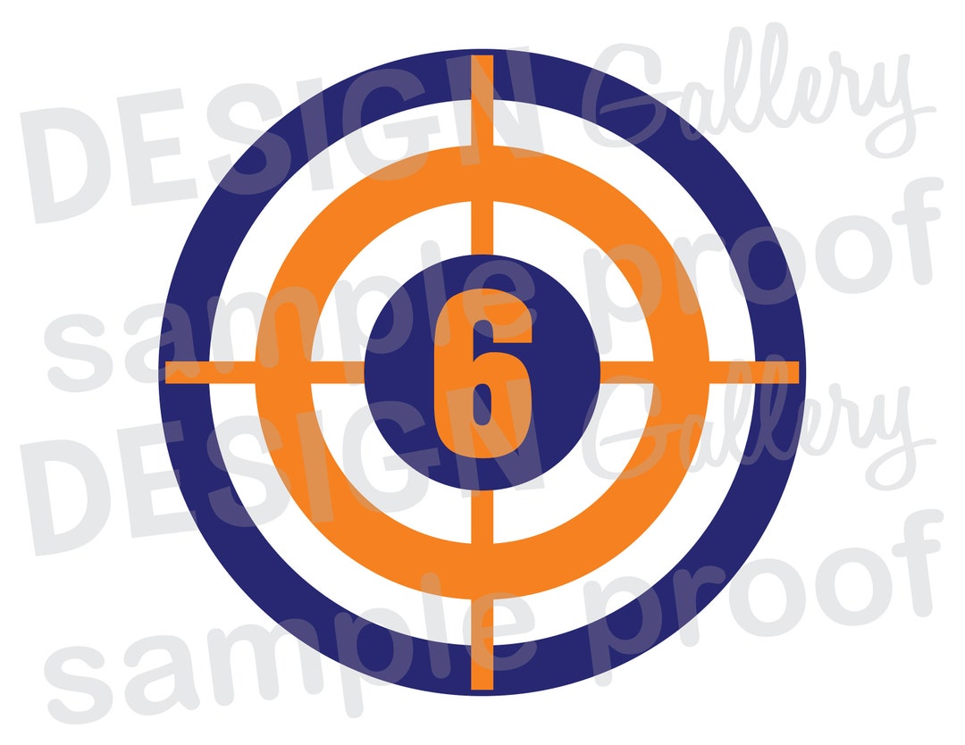 Target 6 - JPG, Png & SVG, DXF Cut File, Printable Digital, Dart ...
