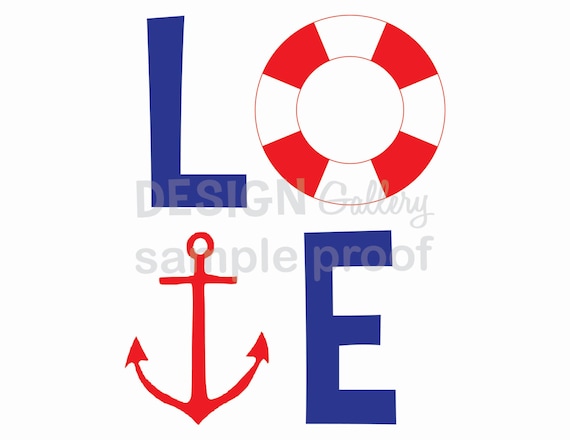 Items similar to Nautical LOVE image - DIY Printable Instant Download ...