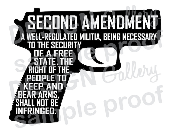 Second Amendment Firearm Gun JPG Png Image & SVG DXF Cut - Etsy