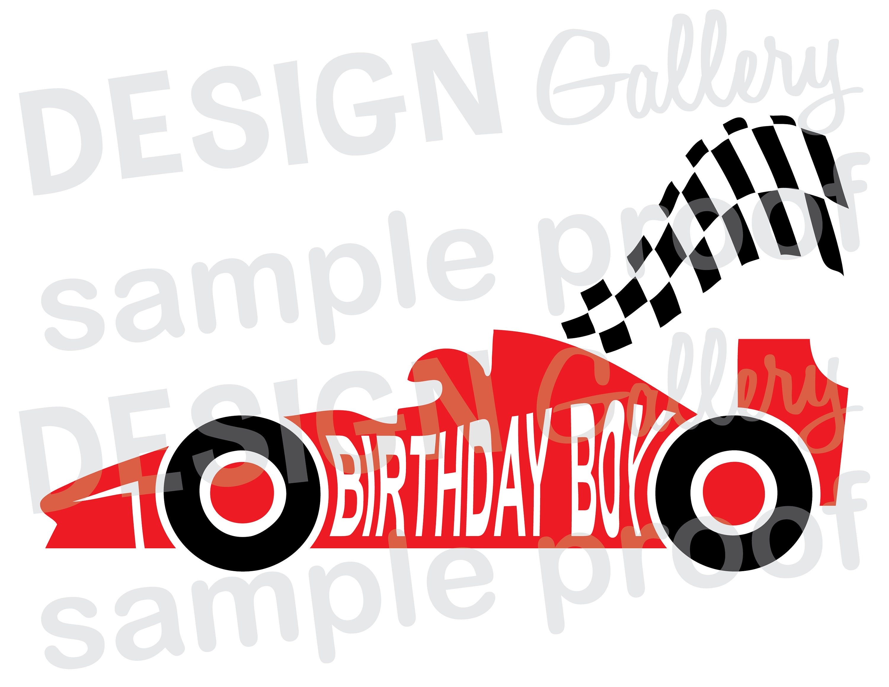Birthday Boy Race Car JPG Png & SVG DXF Cut File | Etsy Canada