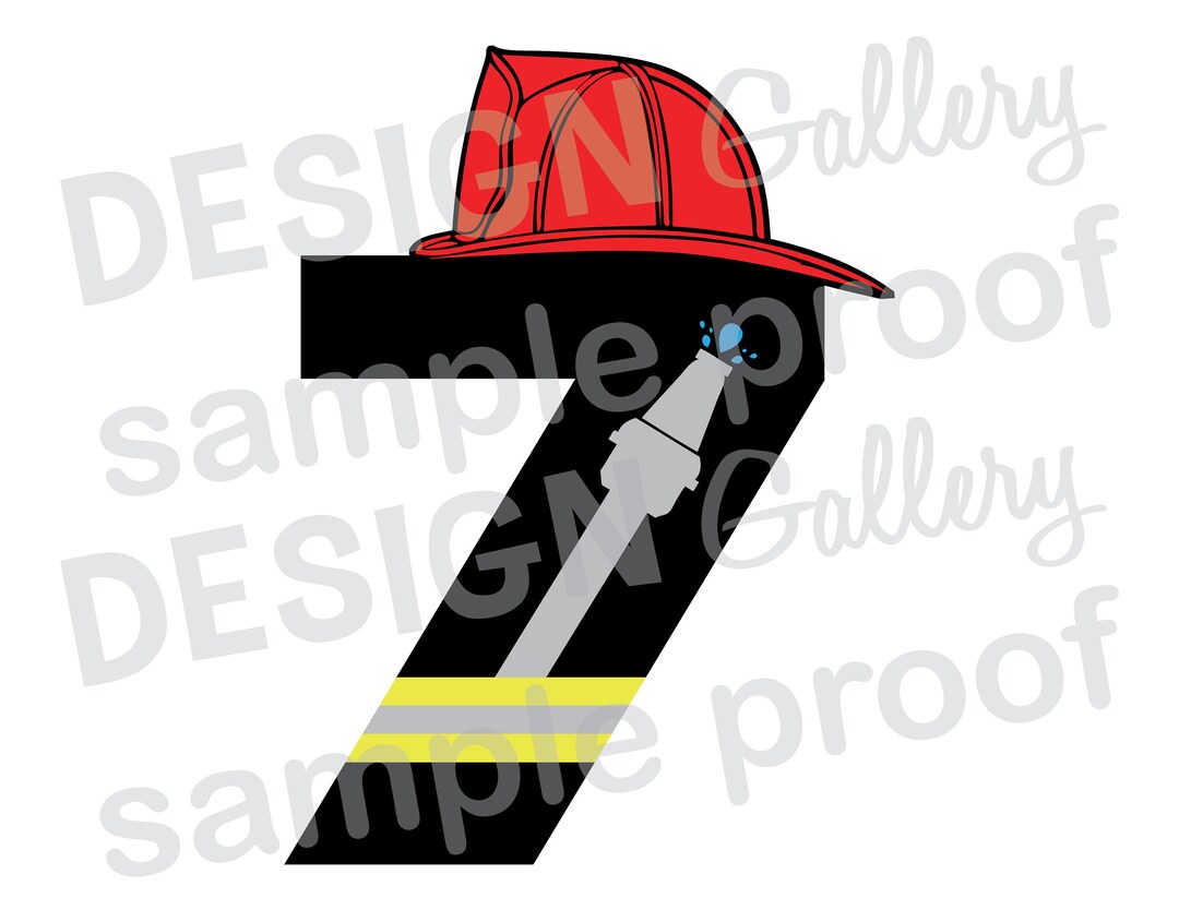 7 Seven Firefighter JPG, Png & SVG, DXF Cut File, Printable Digital ...